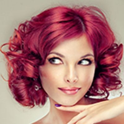 Berry-Coloured Hair and Outfits