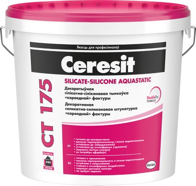 CERESIT CT 175 Силикатно-силиконовая штукатурка «короедной» фактуры с ...