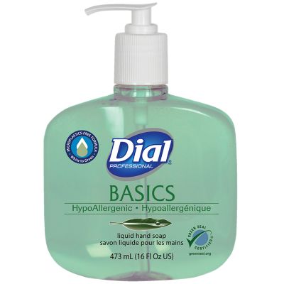 Dial® Professional Basics Hypoallergenic Liquid Hand Soap, 16 oz Pump