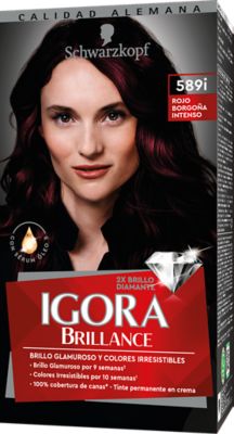 Tinte Igora Brillance 589i Rojo Borgoña Intenso Schwarzkopf