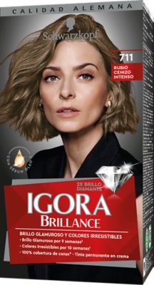 Tinte Igora Brillance 711 Rubio Cenizo Intenso