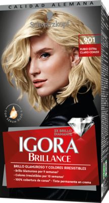 Tinte Igora Brillance 901 Rubio Extra Claro Cenizo Schwarzkopf