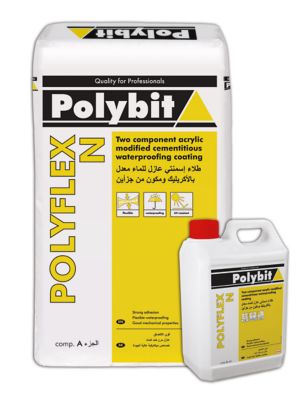 Two component, acrylic cementitious coating which cures to form a tough ...