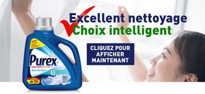 Détergent de lessive Purex et produits d’entretien des tissus