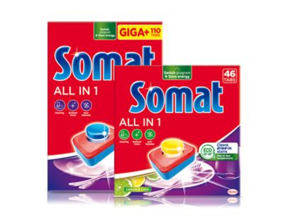 Somat All in 1 multifunkčné tablety do umývačky riadu