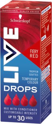 Fiery Red Temporary Colour Drops