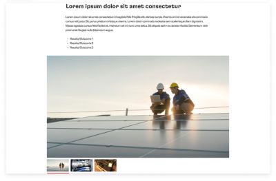 Full width text + image