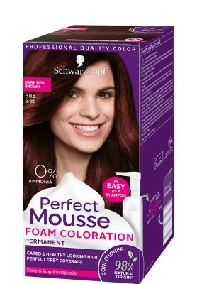 Perfect Mousse hab állagú hajfesték 388 Sötét vörösbarna