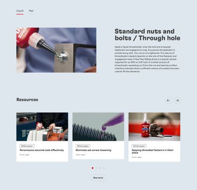 Tabbed content + text